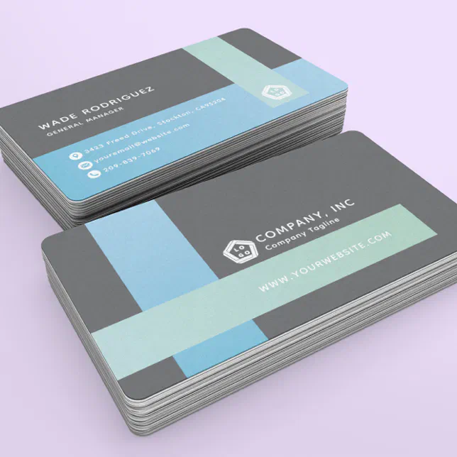 Modern Abstract Professional Logo Generic Business Card | Zazzle