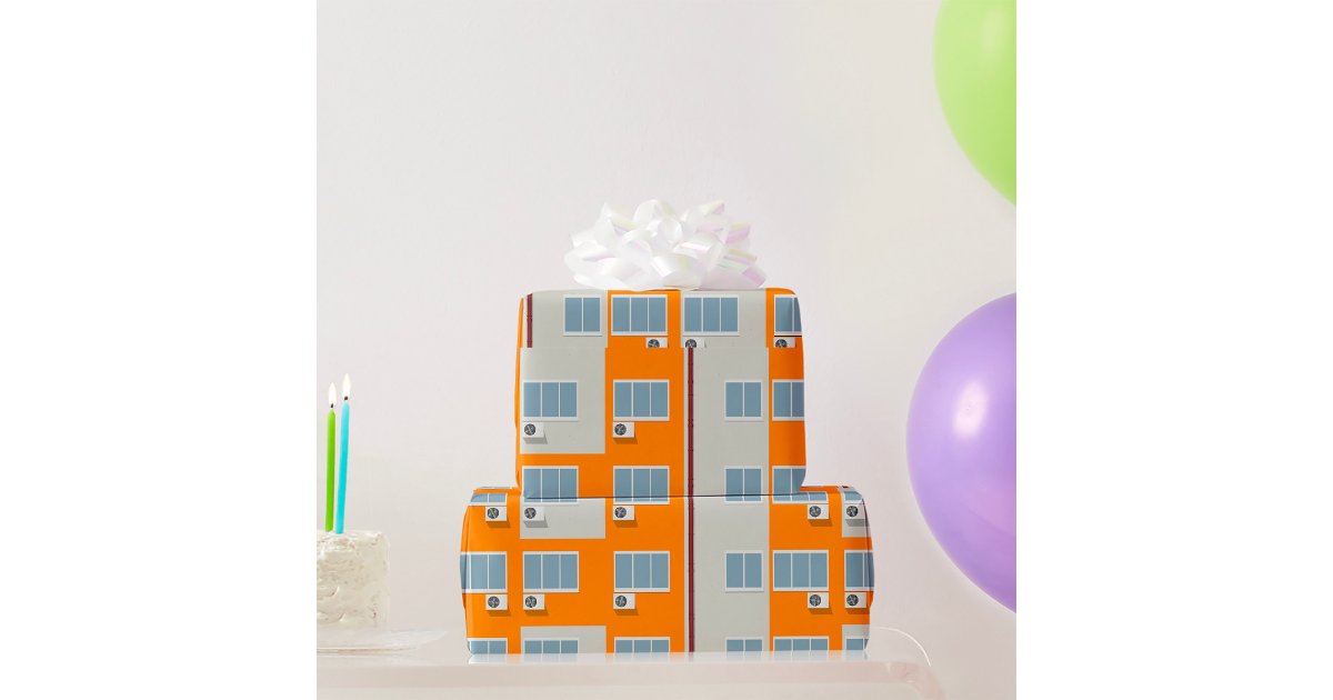 Modern Apartment Building with Air Conditioners Wrapping Paper | Zazzle