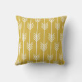 Modern Arrow Fletching Pattern Mustard Yellow Cushion | Zazzle