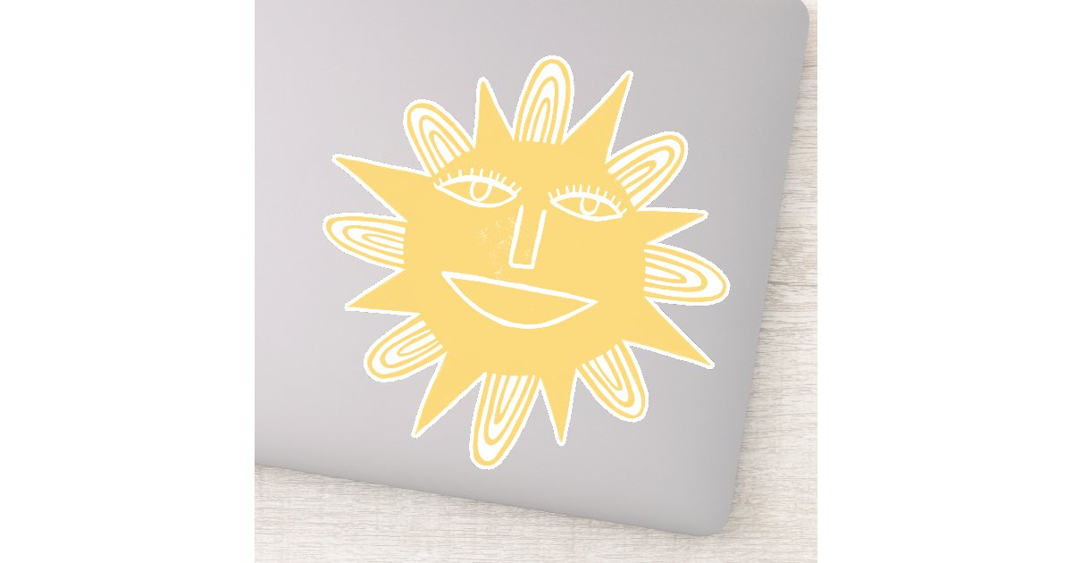 Modern Artsy Sun Trendy Drawing | Zazzle