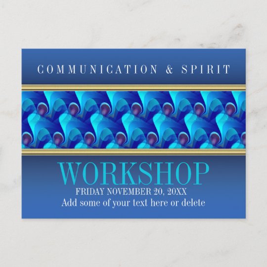 Modern Blue Business Workshop Invitation template | Zazzle.co.uk