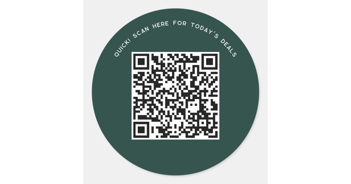 Modern Custom QR Code Business Marketing Classic Round Sticker | Zazzle