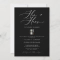 Modern Edgy His & Hers Calligraphy Couples Shower Invitation | Zazzle
