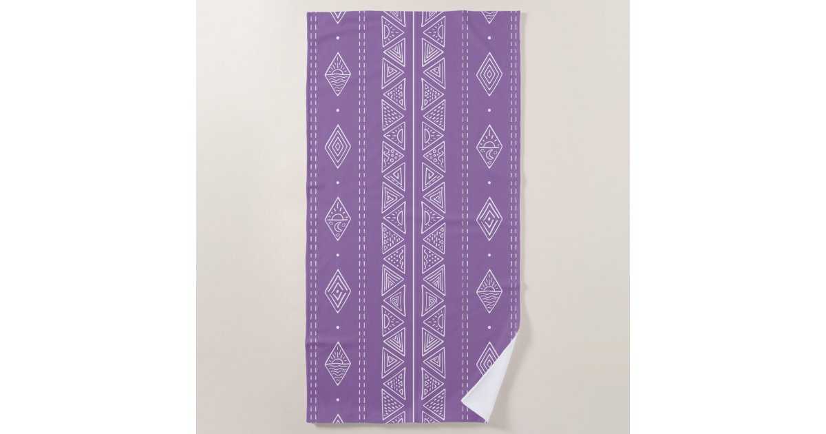 Modern Elegant Purple Beach Towel | Zazzle