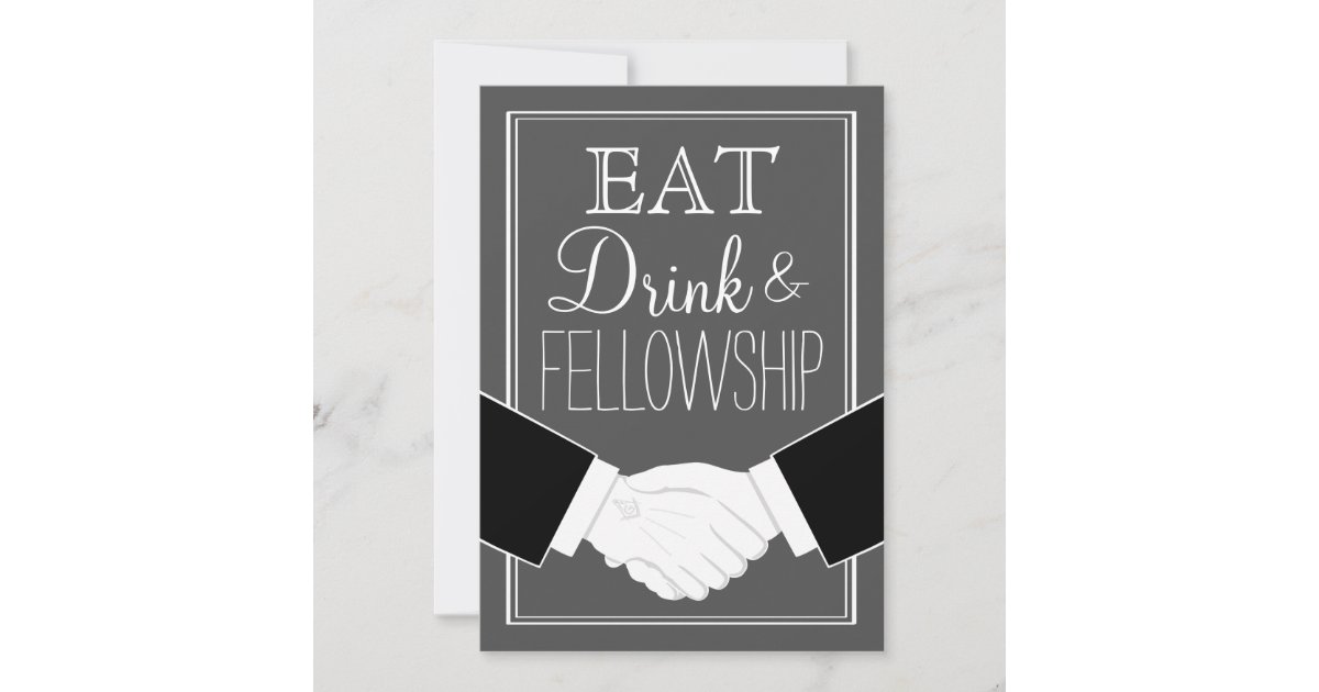 Modern Freemason Dinner Invitation, Custom Masonic Invitation | Zazzle