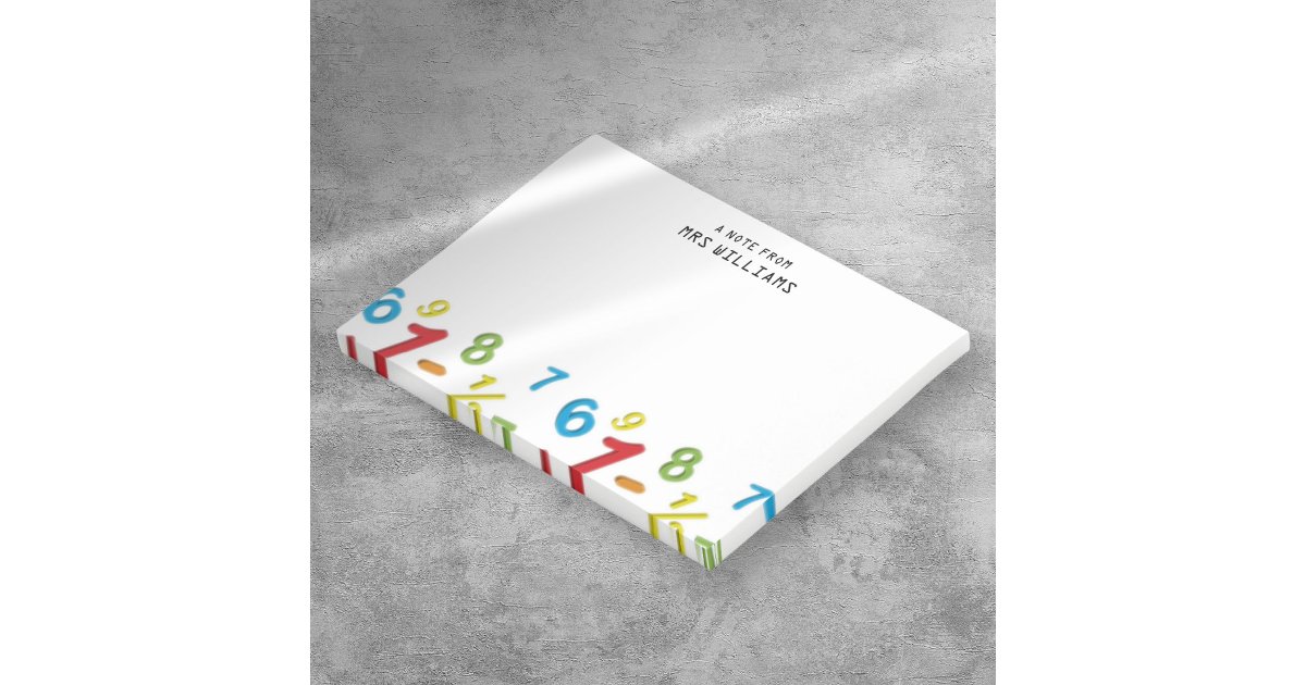 Modern Fun Colourful Numbers Math Post-it Notes | Zazzle