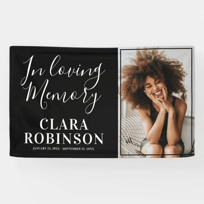 Modern In Loving Memory Photo Banner | Zazzle.co.uk