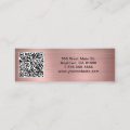 Modern Logo QR Code Rose Gold Mini Business Card | Zazzle