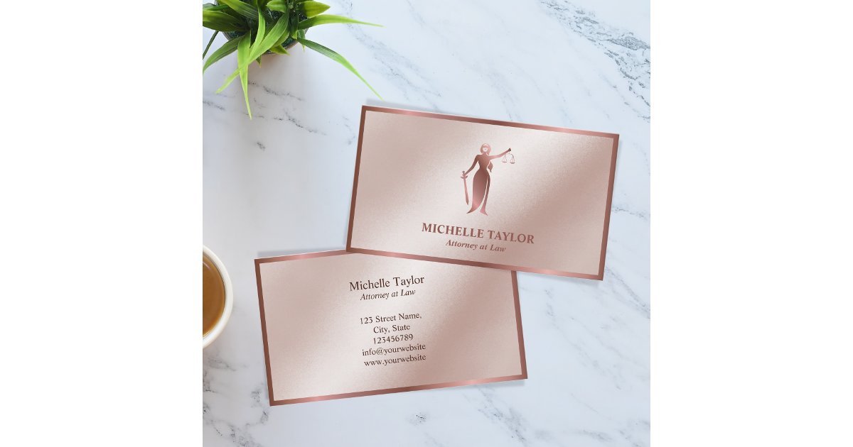 Modern Luxury Gold Attorney Lawyer Office Business Card | Zazzle