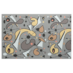 Vintage 1950s Atomic Mid-Century Modern Design Fabric | Zazzle