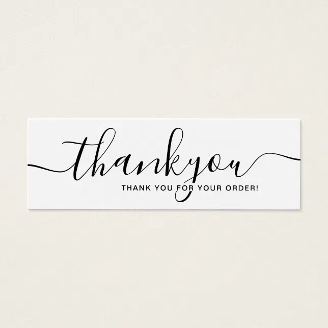 Modern Minimal Business Thank You For Order Insert | Zazzle
