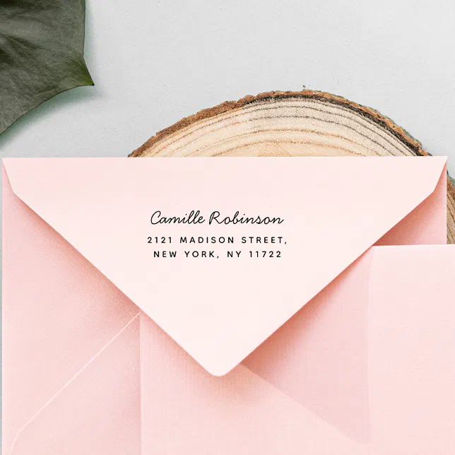 Modern Minimal Handwritten Custom Return Address S Self-inking Stamp ...