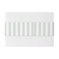 Modern Minimalist Sage Green Stripes Wedding Invitation Belly Band | Zazzle