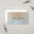 Modern Minimalist Silver Reflection Business Card | Zazzle