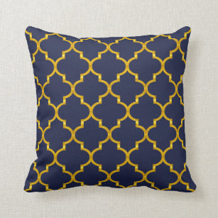 Navy And Gold Cushions - Decorative & Throw Cushions | Zazzle UK