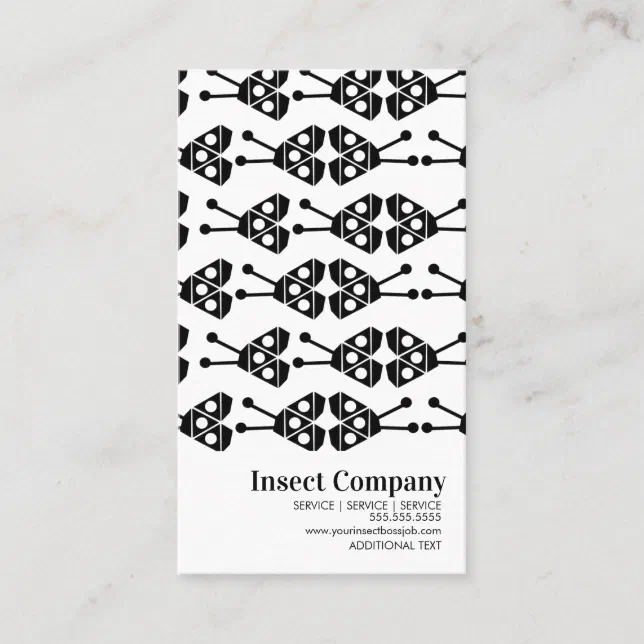 Modern Pest Control Bug Company Logo Business Card | Zazzle