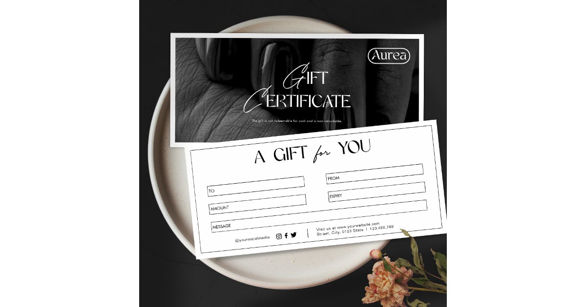 Modern Photo Beaty Salon Grift Card | Zazzle