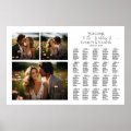 Modern photo collage wedding seating chart | Zazzle