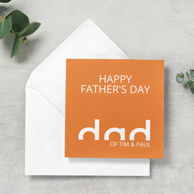 Modern Simple Dad Design for Fathers Day Card | Zazzle