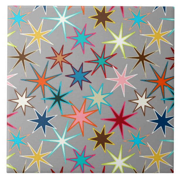 Starburst Decorative Ceramic Tiles | Zazzle.co.uk
