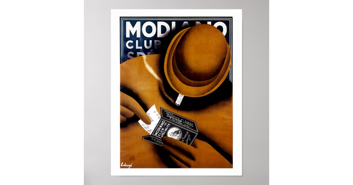 Modiano Cigarette Ad Poster | Zazzle