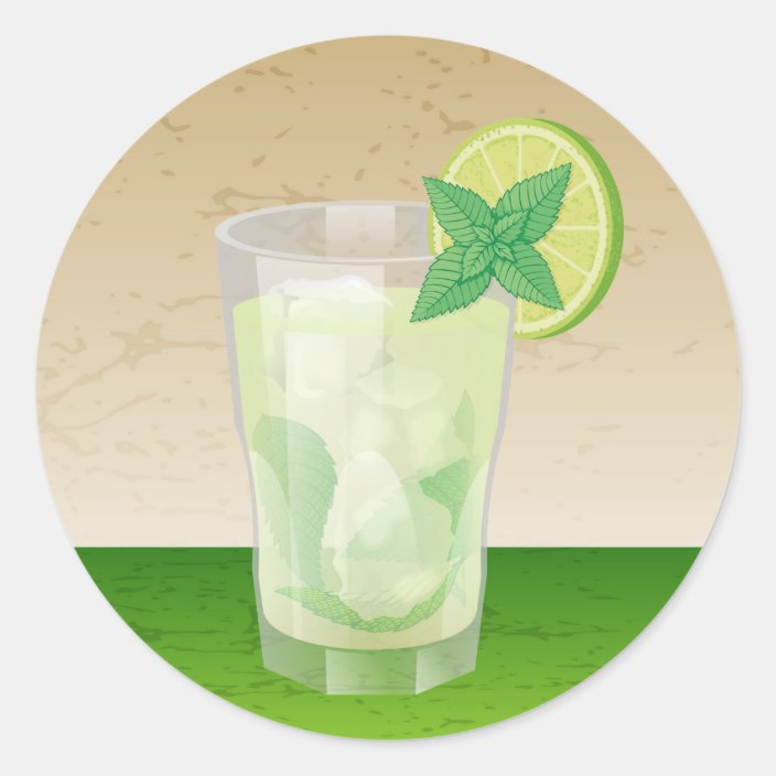 Mojito Classic Round Sticker | Zazzle.co.uk