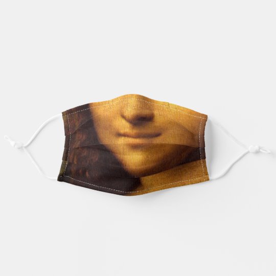MONA LISA Nose Smile Face Mask | Zazzle.co.uk