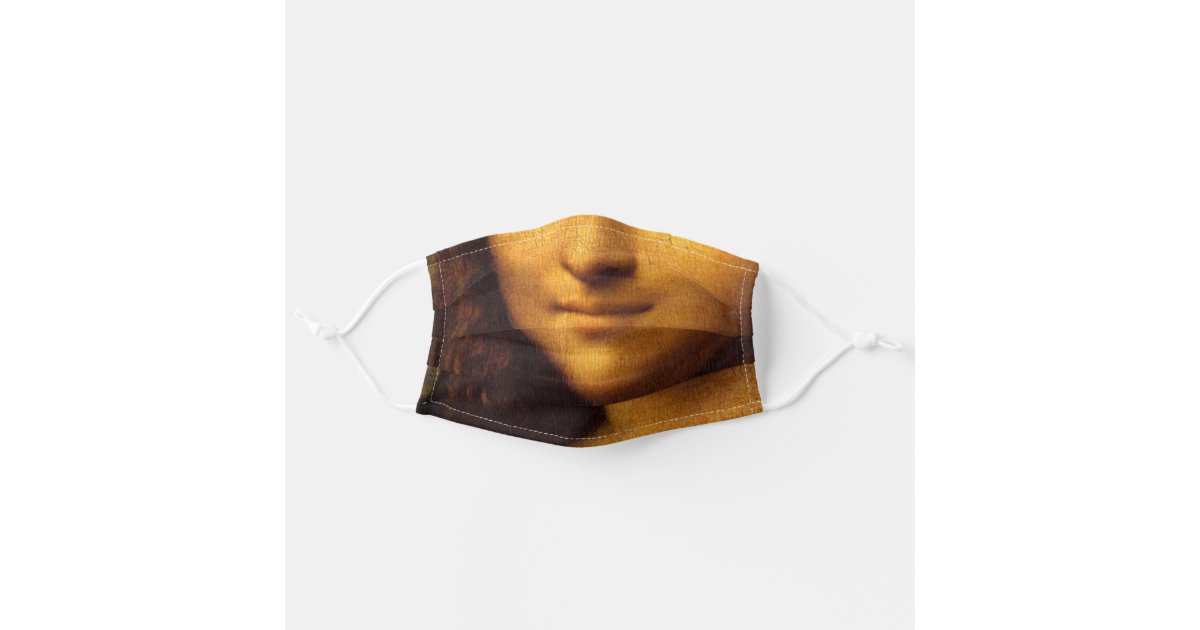 MONA LISA Nose Smile Face Mask | Zazzle