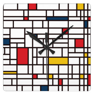 De Stijl Wall Clocks | Zazzle.co.uk
