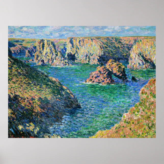 Monet - Port Donnant, Belle Ile, Poster | Zazzle