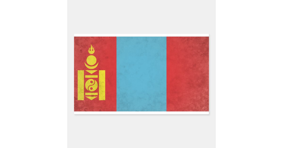 Mongolia Rectangular Sticker | Zazzle