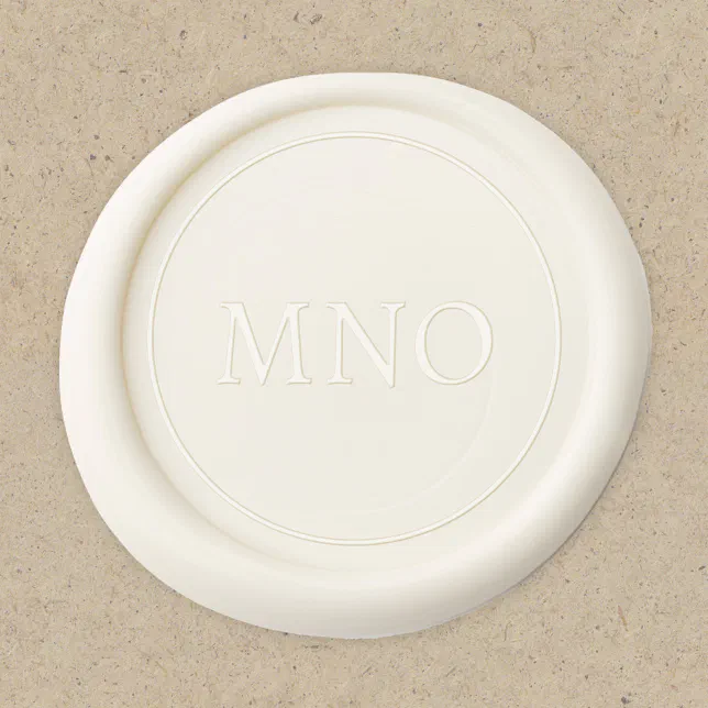 Monogram Initial Circle Minimalist Wax Seal Sticker | Zazzle