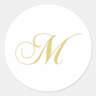 Monogram Letter M Stickers & Labels | Zazzle UK