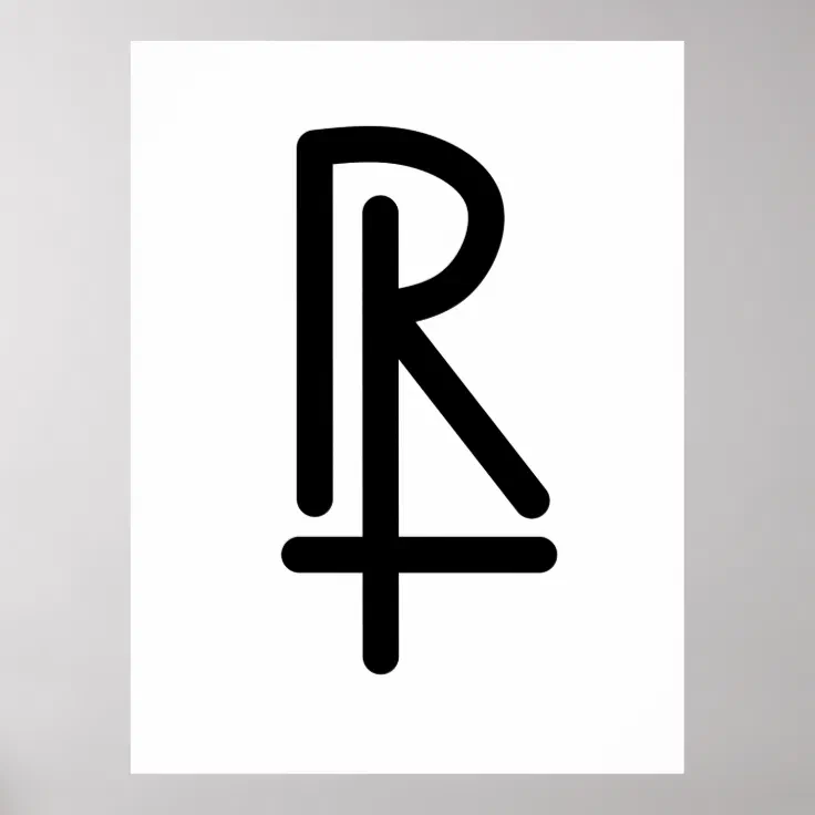 monogram logo combination of letters R and T Poster | Zazzle