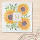 Monogram Sunflower Trinket Trays | Zazzle