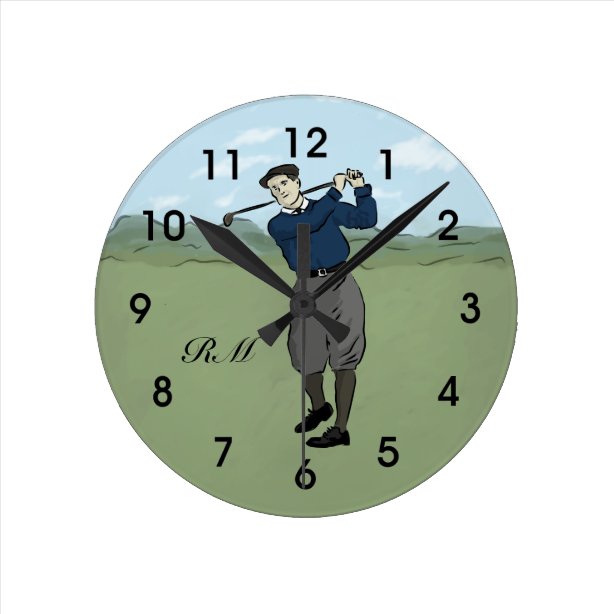 Golf Wall Clocks | Zazzle UK