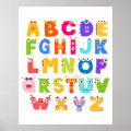 Monster Alphabet ABC Poster | Zazzle