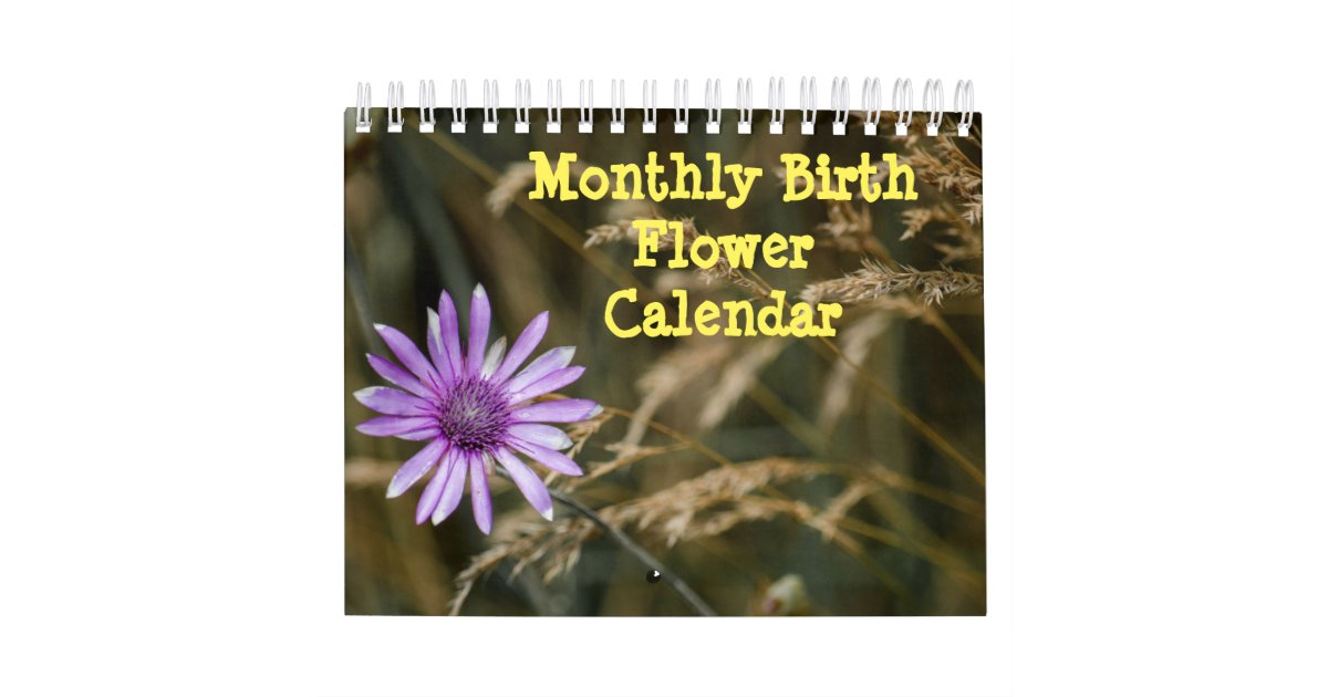 Monthly Birth Flowers Calendar | Zazzle.co.uk