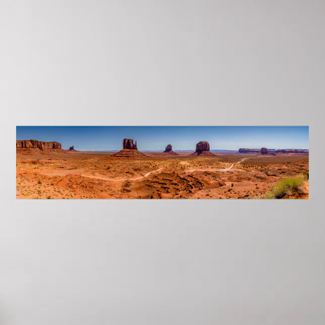 Monument Valley Desert Panoramic Poster | Zazzle