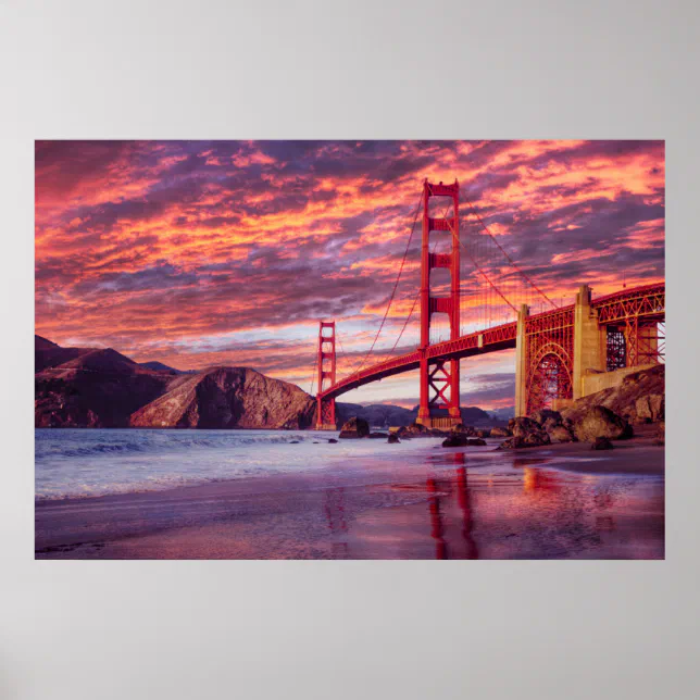 Monuments | The Golden Gate San Francisco, CA Poster | Zazzle