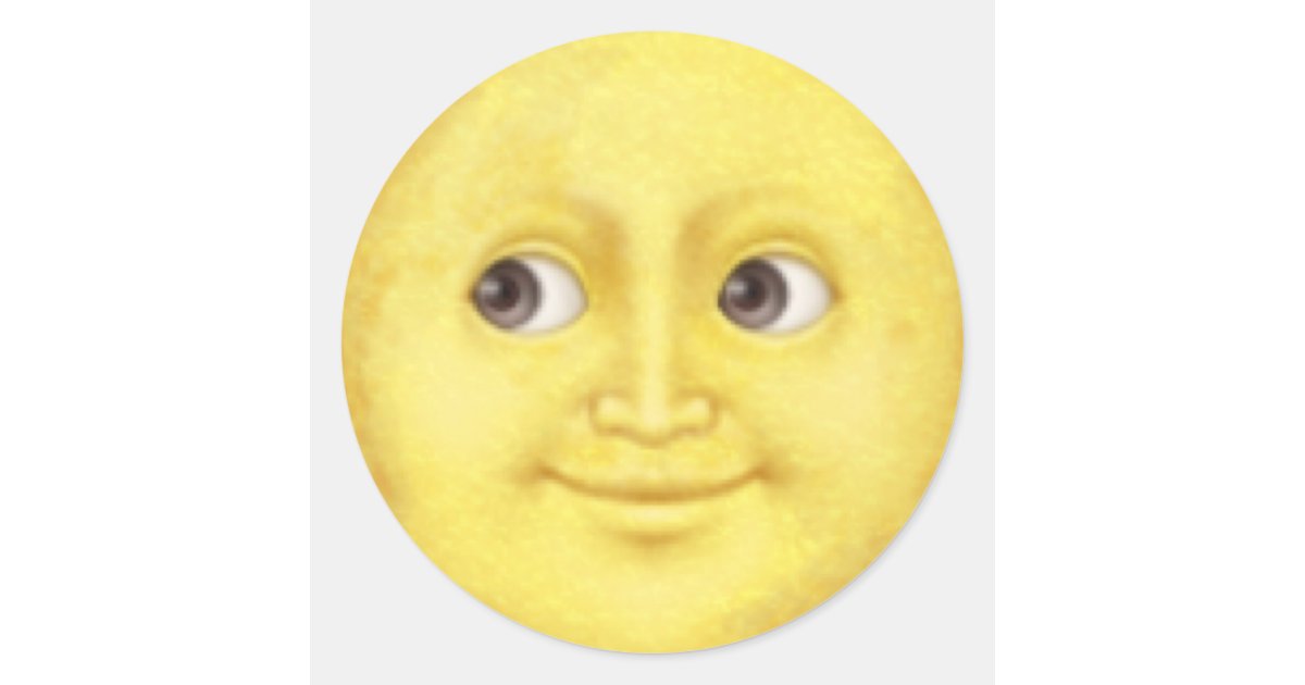 Moon emoji sticker | Zazzle