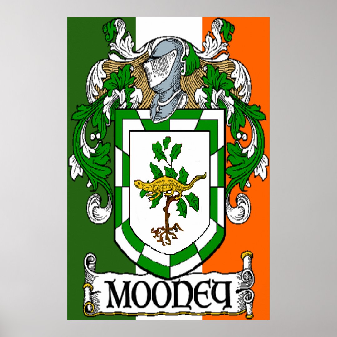 Mooney Coat of Arms Flag Poster Print | Zazzle