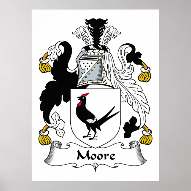 Moore Family Crest Poster | Zazzle