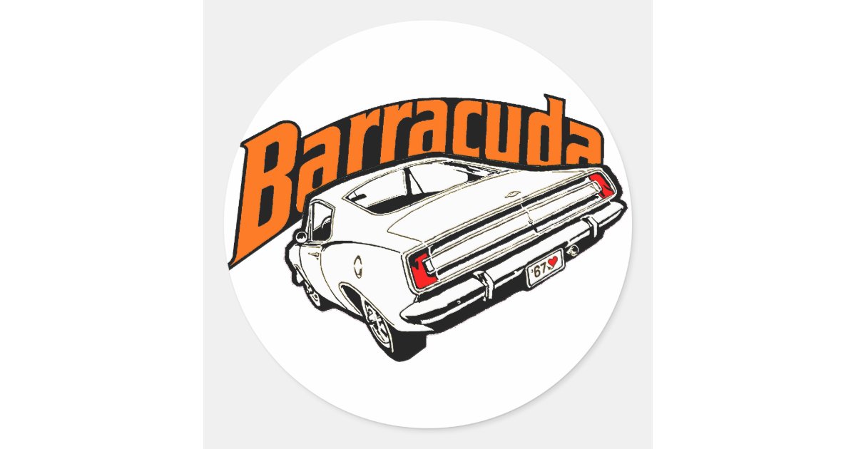 Mopar - Plymouth Barracuda Classic Round Sticker | Zazzle