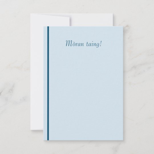 Mòran taing Scottish Gaelic thank you note. | Zazzle.co.uk