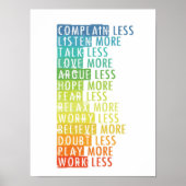 More and Less Poster | Zazzle
