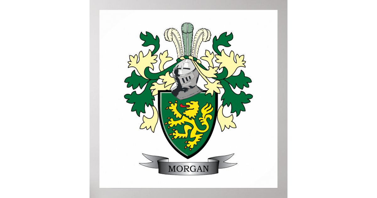 Morgan Family Crest Coat of Arms Poster | Zazzle