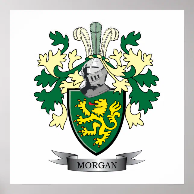 Morgan Family Crest Coat of Arms Poster | Zazzle