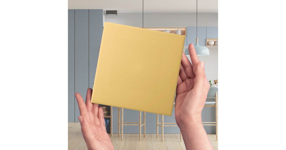 Moroccan babouche Yellow Color Tile | Zazzle