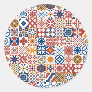 Moroccan Tile Stickers & Labels | Zazzle UK